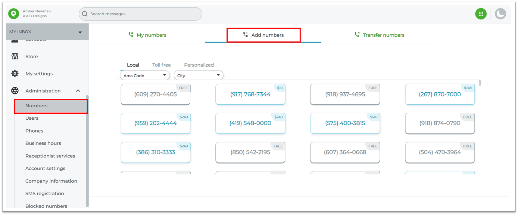 How do I add phone numbers?