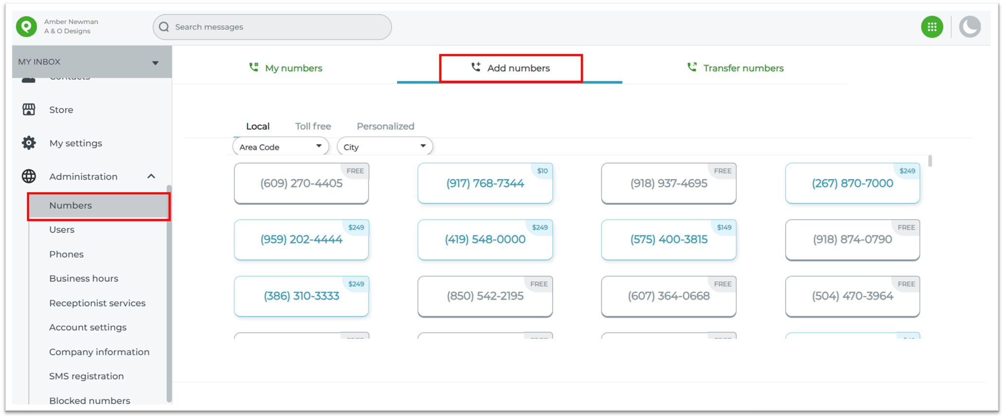 How do I add phone numbers?