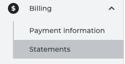 How can I see my past billing statements?