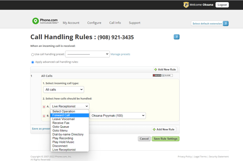 How do I set up call forwarding?