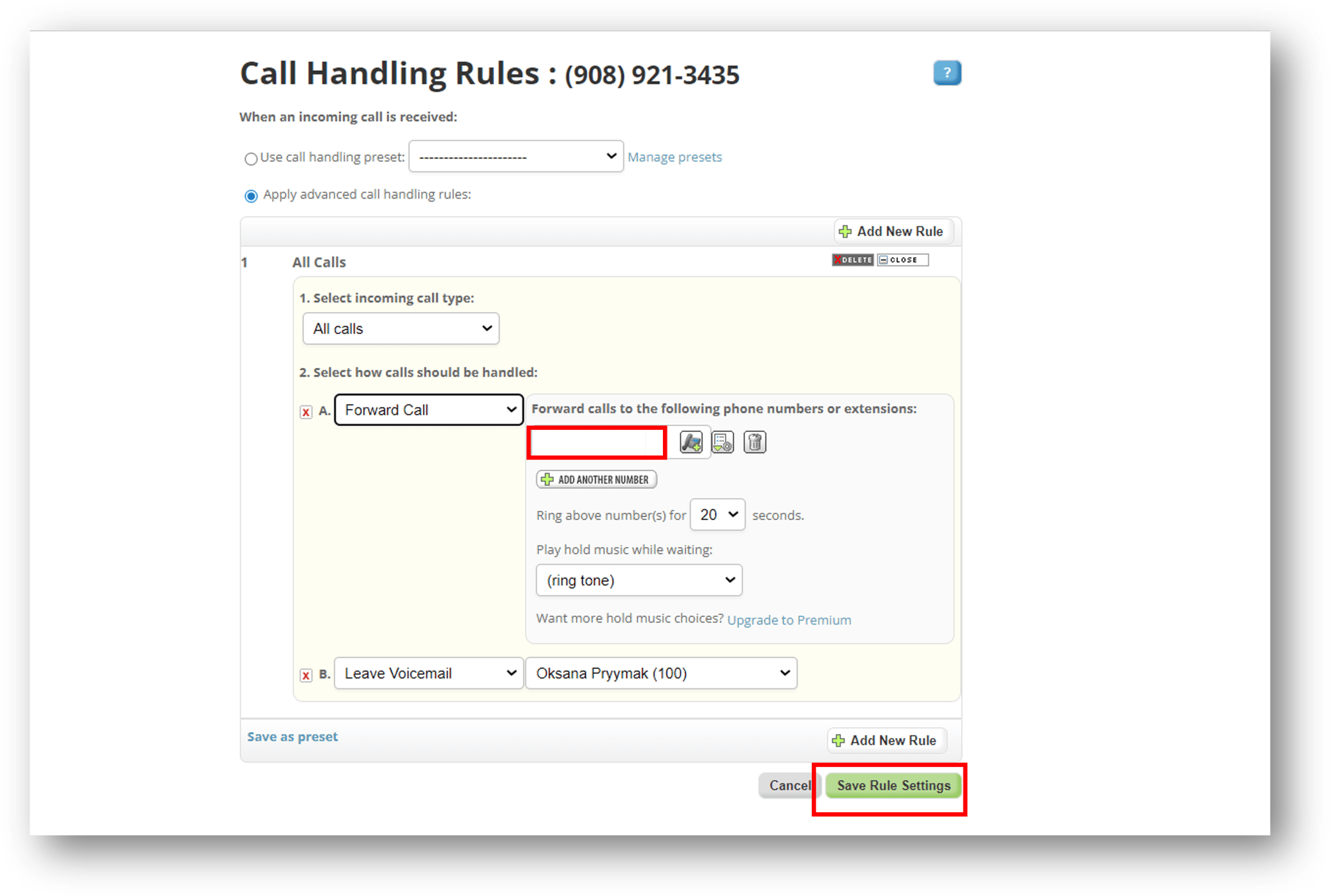 How do I set up call forwarding?