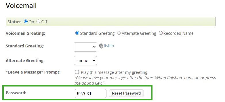 Where can I find or change my voicemail PIN?