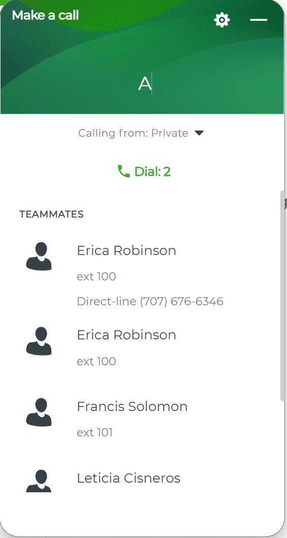 How do I place and manage calls using my browser?
