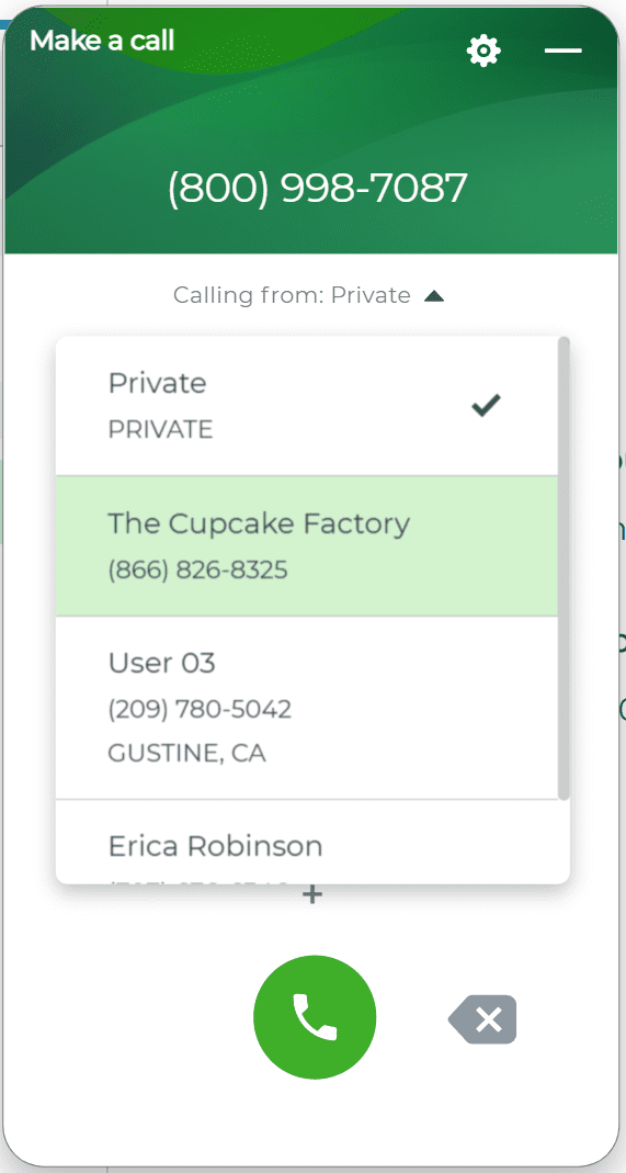 How do I place and manage calls using my browser?