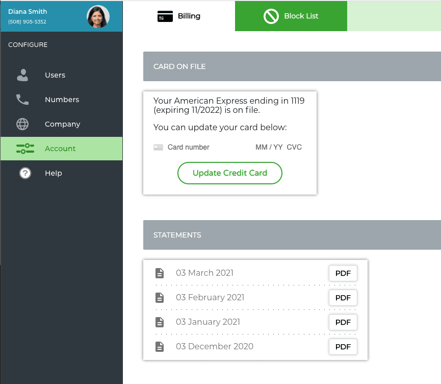 How can I see my past billing statements?