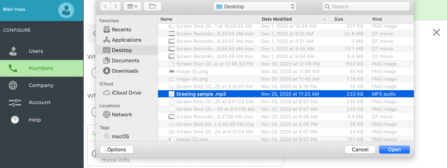 How do I set up a menu for callers?