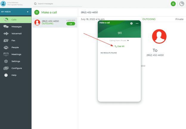 How do I place and manage calls using my browser?