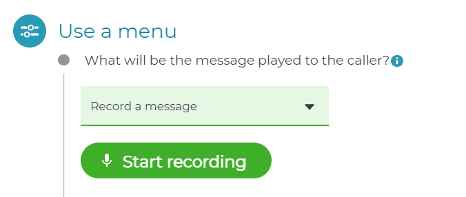 How do I set up a menu for callers?