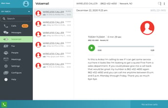 How do I listen to and manage voicemail messages?