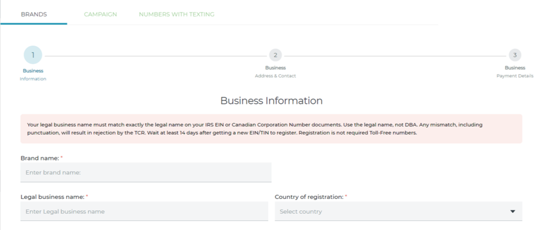 Text Messaging Registration: Field-by-Field Guide